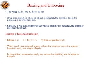 L9 wrapper classes | PPTX | Programming Languages | Computing