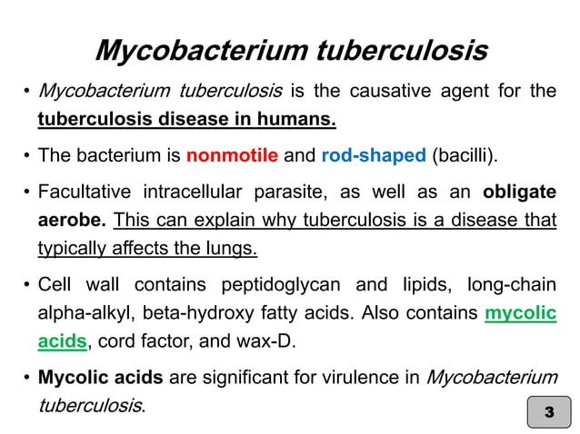 Mycobacterium tuberculosis (Practical Medical Microbiology, 14) | PPT