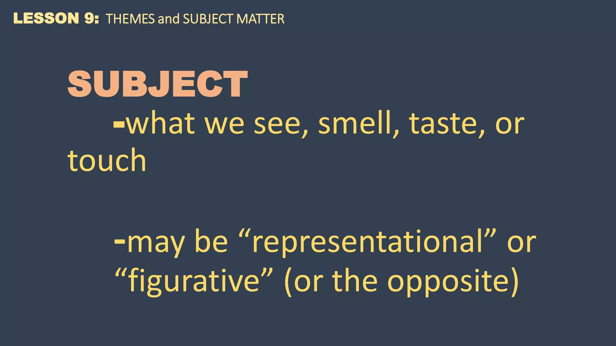 THEMES and Subject Matter | PDF