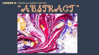 THEMES and Subject Matter | PDF