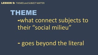 THEMES and Subject Matter | PDF