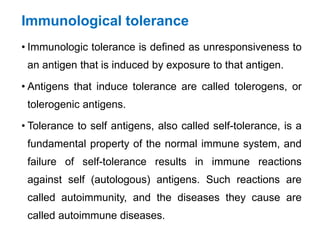 Tolerance, autoimmunity and autoimmune diseases.pptx