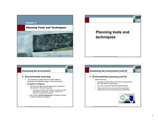 L9 Planning Tools And Techniques | PPT