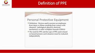 Personal Protective Equipement | PDF | First Aid | Injuries