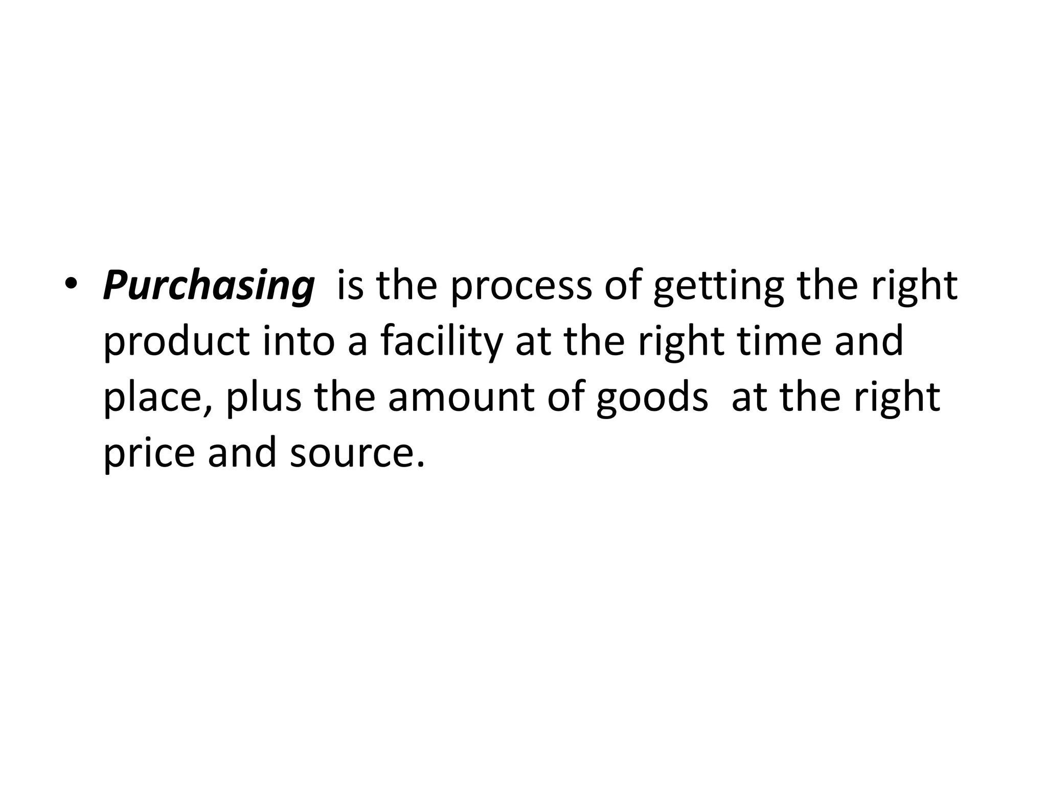 Purchasing, Receiving, and Storing Food continuation | PPTX