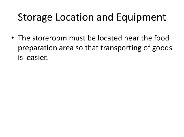 Purchasing, Receiving, and Storing Food continuation | PPTX