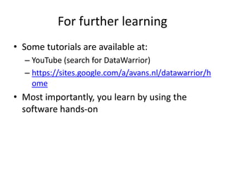 L9 using datawarrior for scientific data visualization | PPTX