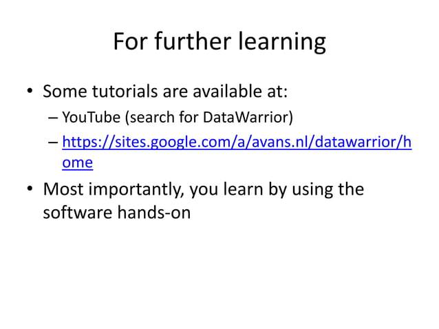 L9 using datawarrior for scientific data visualization | PPTX | Computing | Technology & Computing