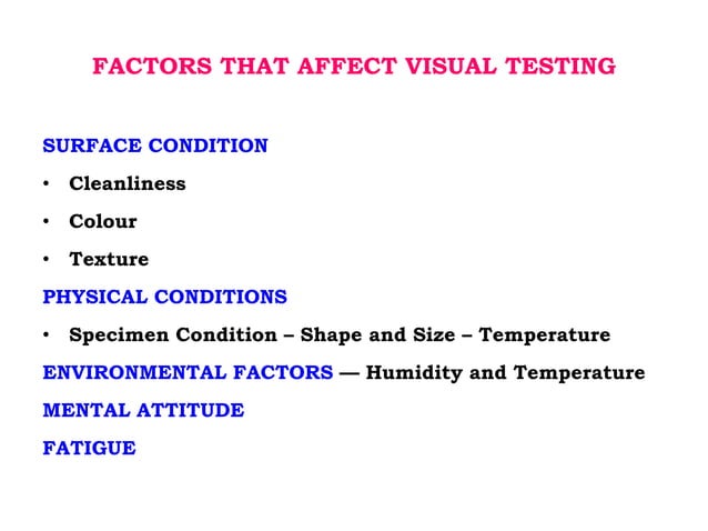 L9 visual inspection | PPTX | Eye and Vision Conditions | Diseases and ...