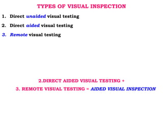 L9 visual inspection | PPTX | Eye and Vision Conditions | Diseases and ...