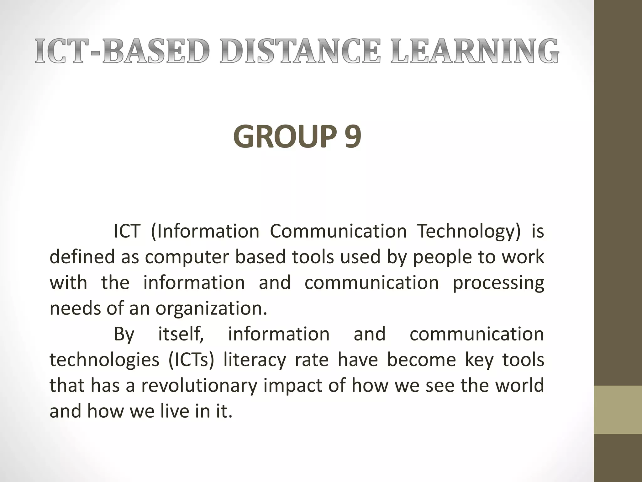ICT-based distance learning | PPTX