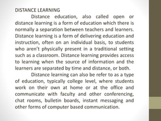 ICT-based distance learning | PPTX