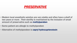 Local anesthesia | PPTX