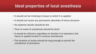 Local anesthesia | PPT