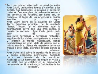 La leyenda de los hermanos ayar | PPTX