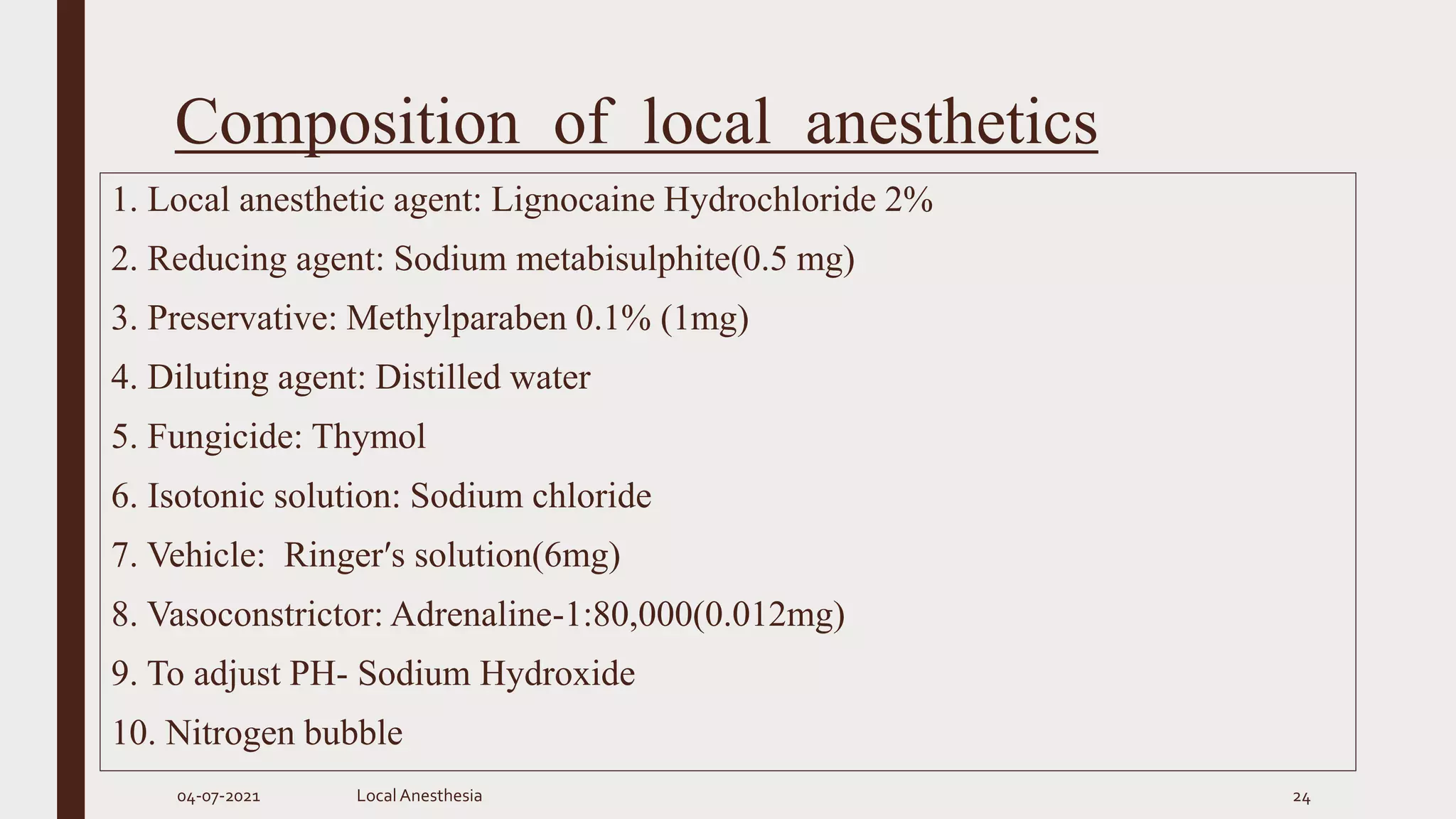 Local anesthesia in endodontics | PPTX