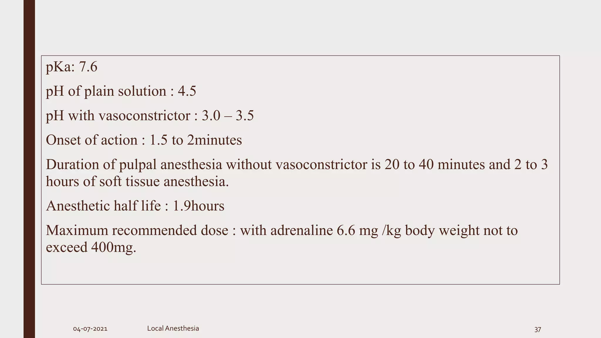 Local anesthesia in endodontics | PPTX