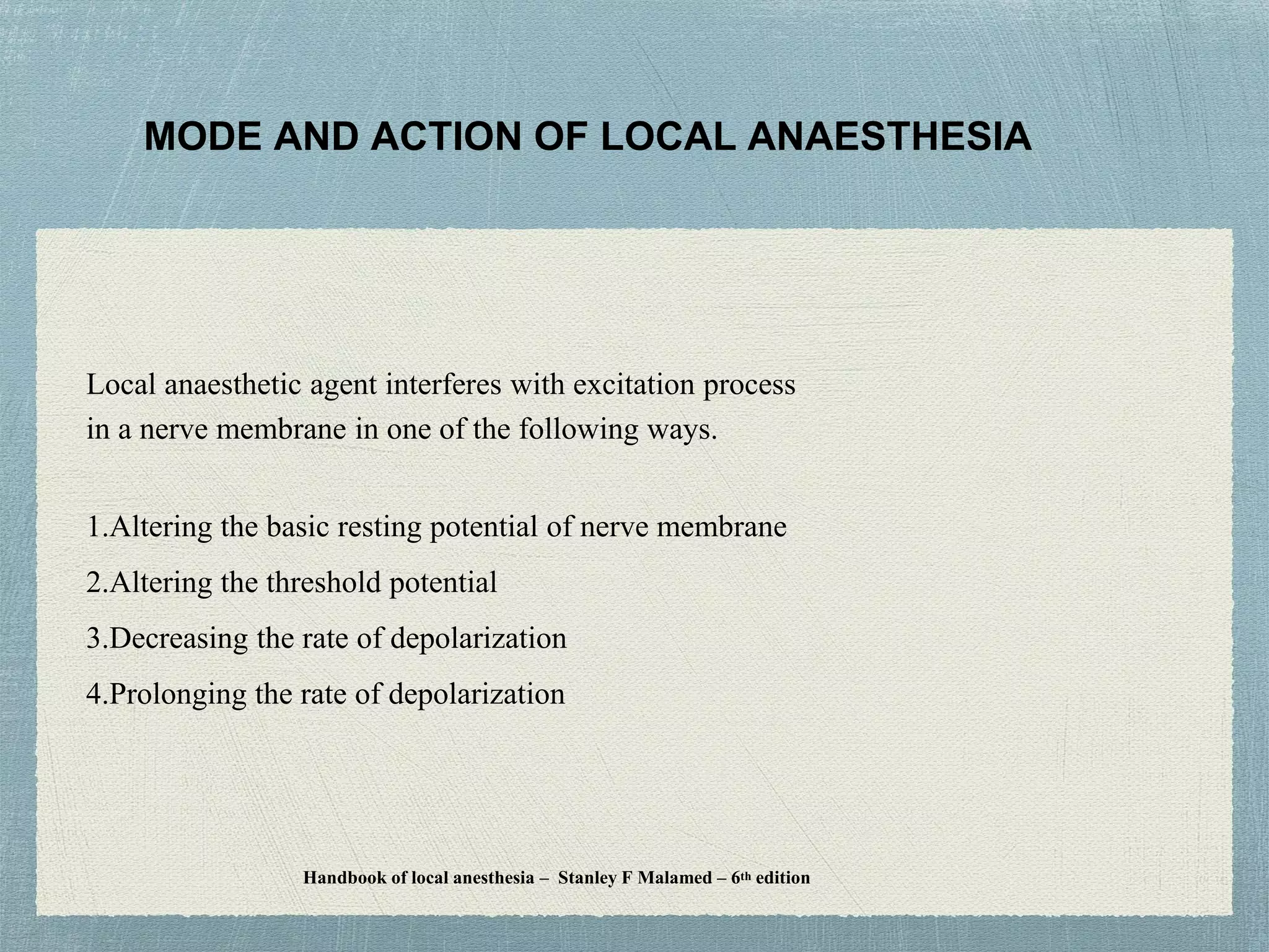Local anesthesia | PPT
