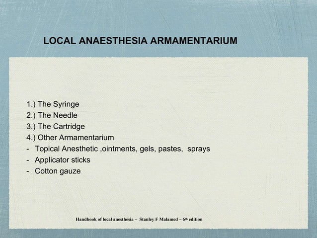 Local anesthesia | PPT