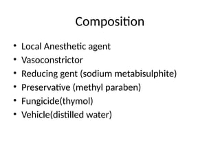 Local anesthesia in dentistry and types.pptx