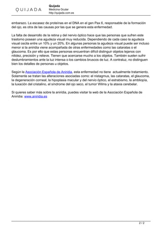 La aniridia | PDF