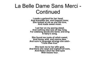 La Belle Dame Sans Merci | PPT