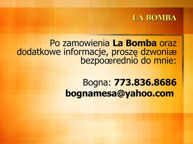 La Bomba Presentation Final Bk | PPT