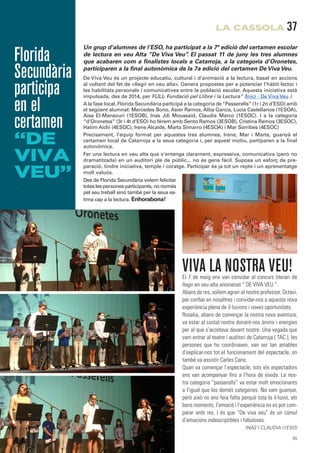 La Cassola nº 37 - Florida Secundària 2022 | PDF