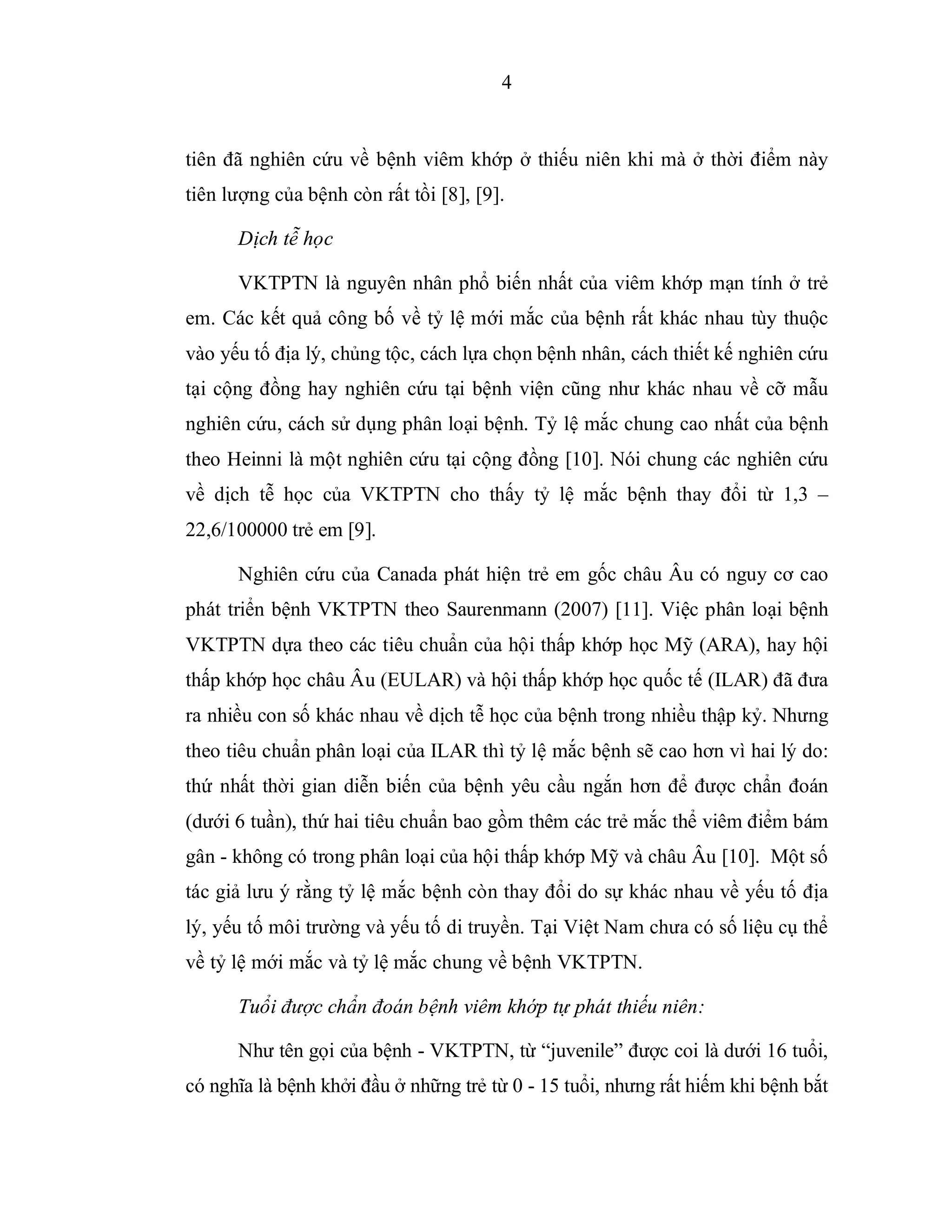 Luận án: Dấu ấn sinh học bệnh viêm khớp tự phát thiếu niên, 9đ | PDF