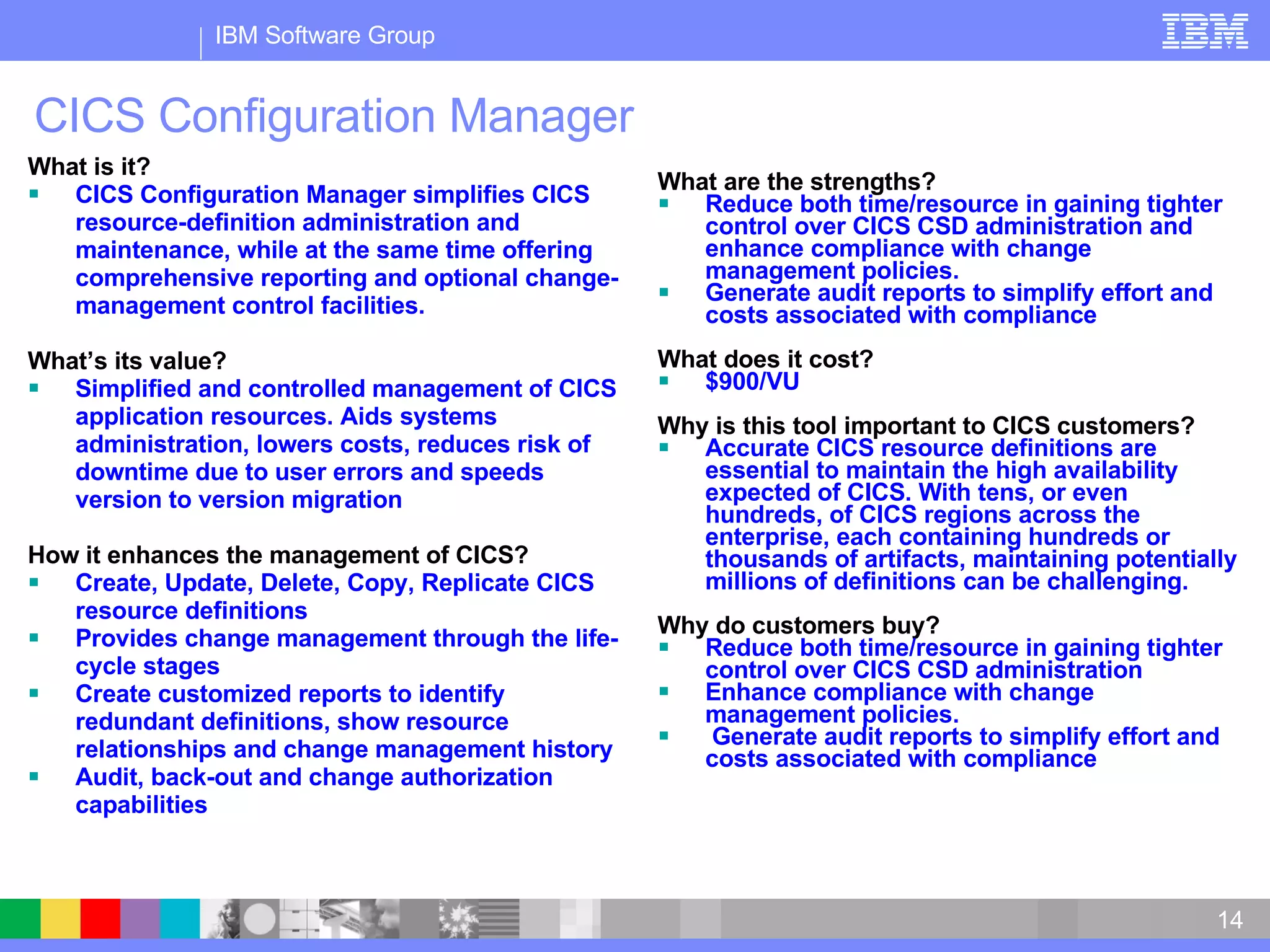 La Cics Tools Overview April 2009 | PPT | Operating Systems | Computer Software and Applications