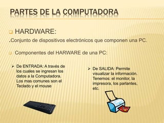 La computadora y Sus Partes | PPTX