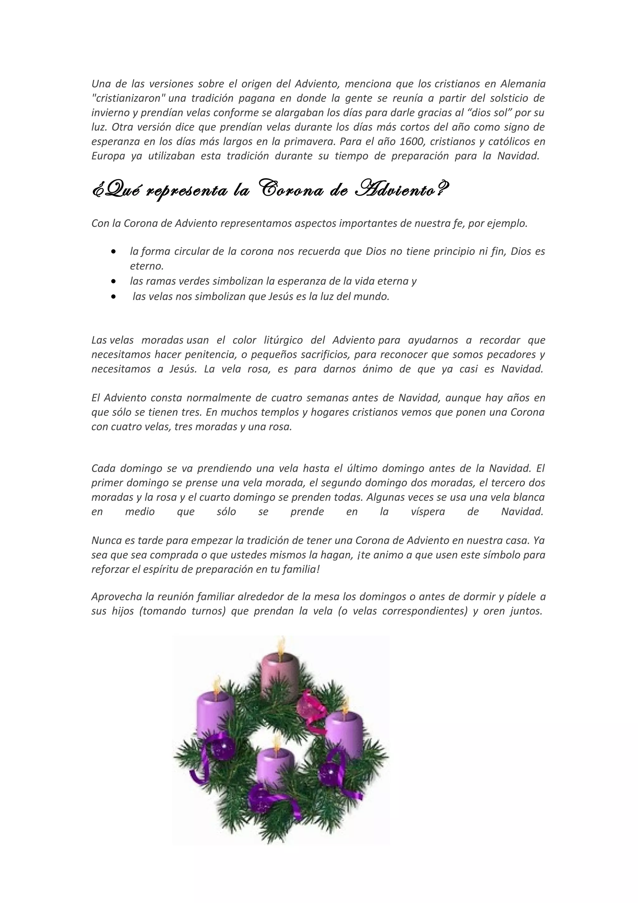 La corona-de-adviento 5 basico | DOC