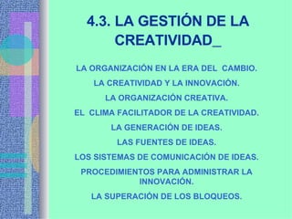 La Creatividad en las Organizaciones y en la Educación | PPT