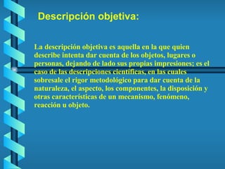 La Descripción | PPT