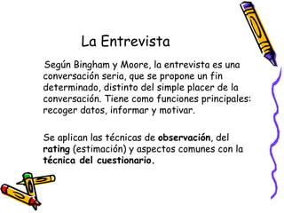 La Entrevista Psicologica | PPT