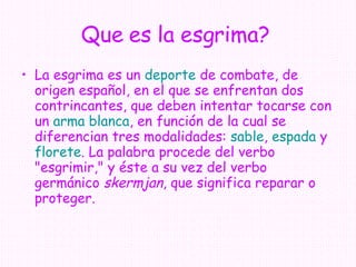 La Esgrima | PPT