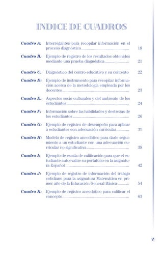 La evaluación de los aprendizajes en el contexto de la atención de las ...