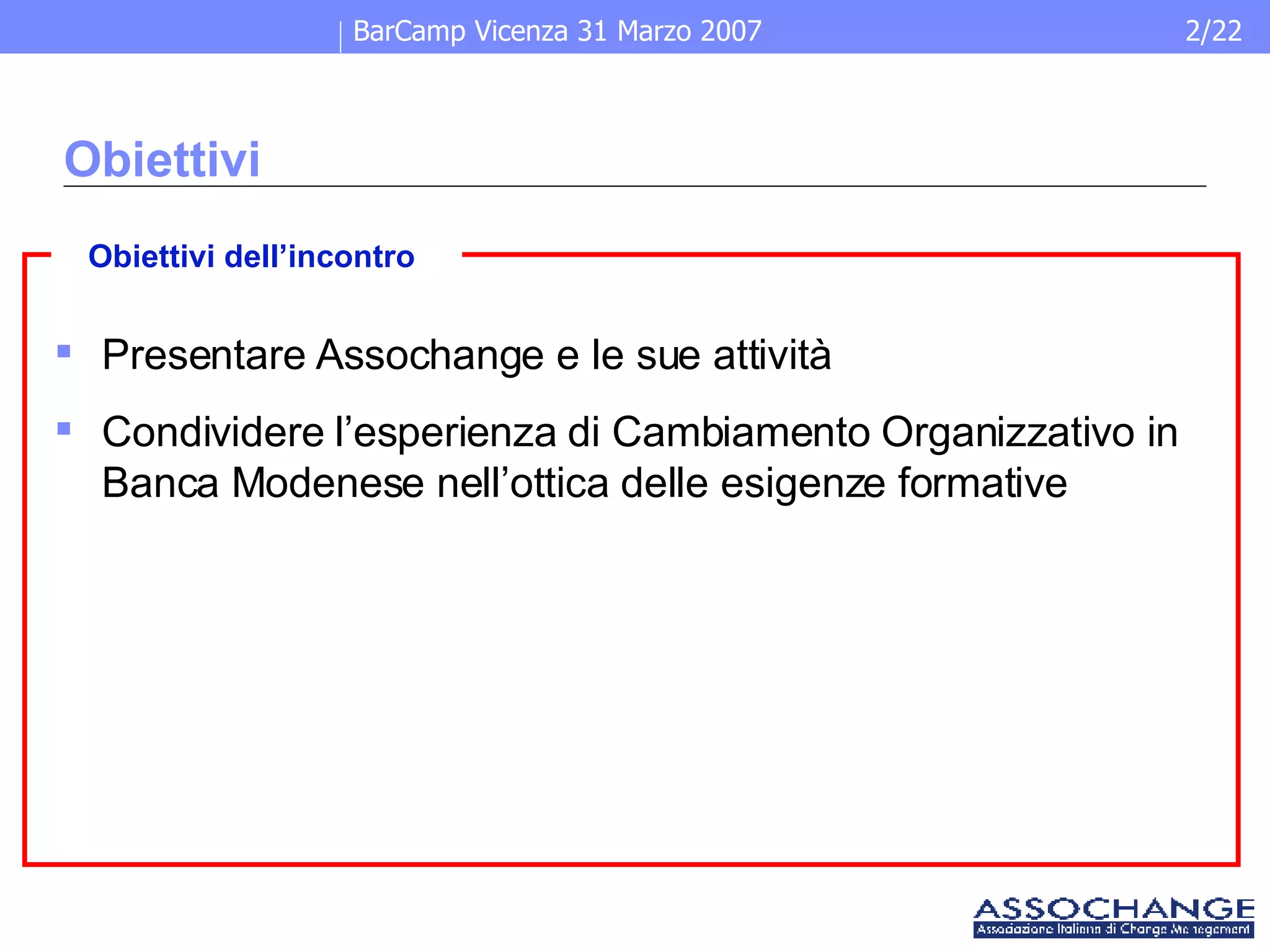 La formazione nel cambiamento | PPT