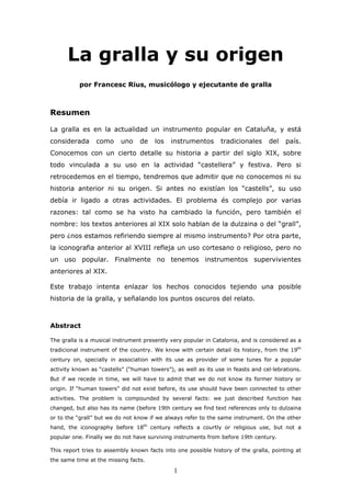 La gralla-i-el-seu-origen cast | PDF