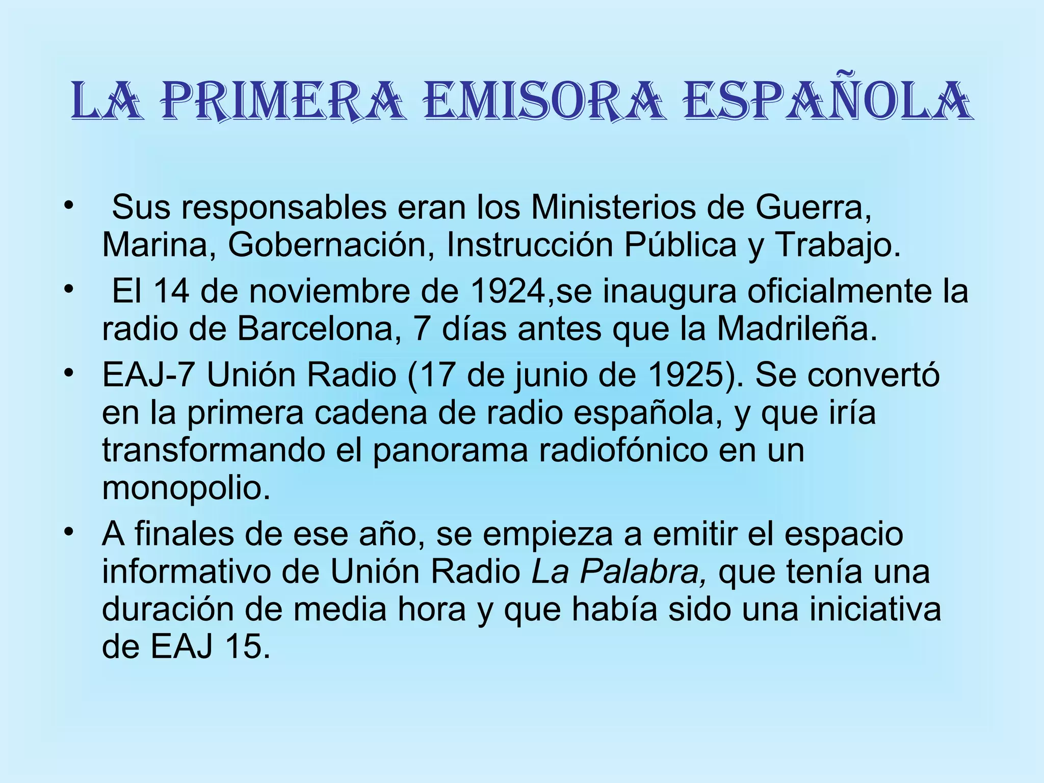 la historia de la radio | PPT