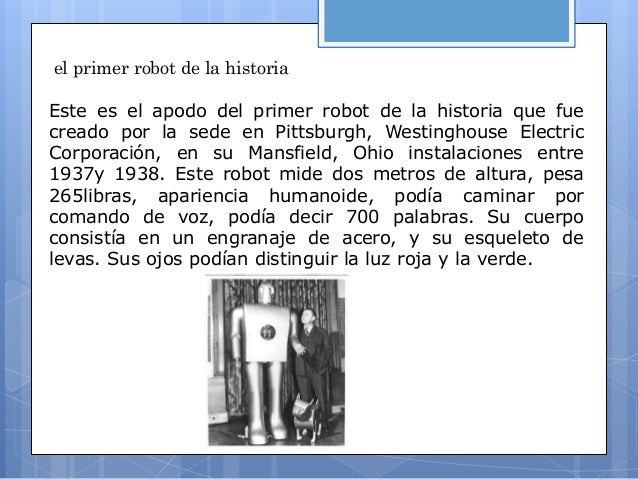 La historia de los robots