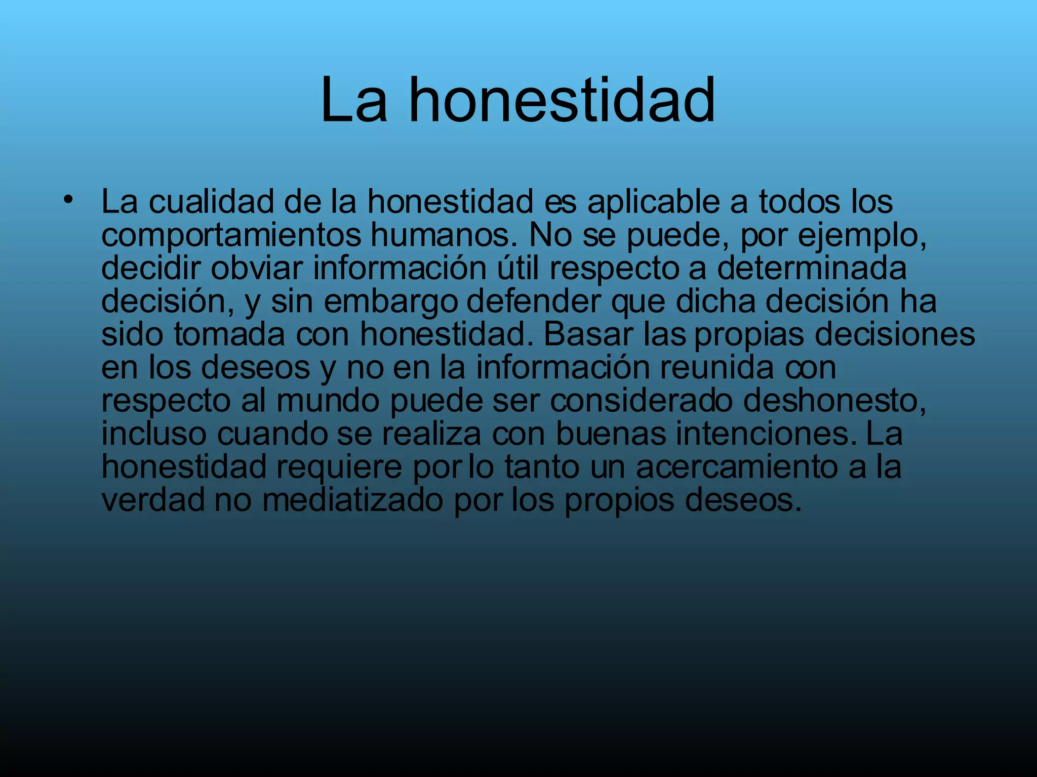 La Honestidad | PPT