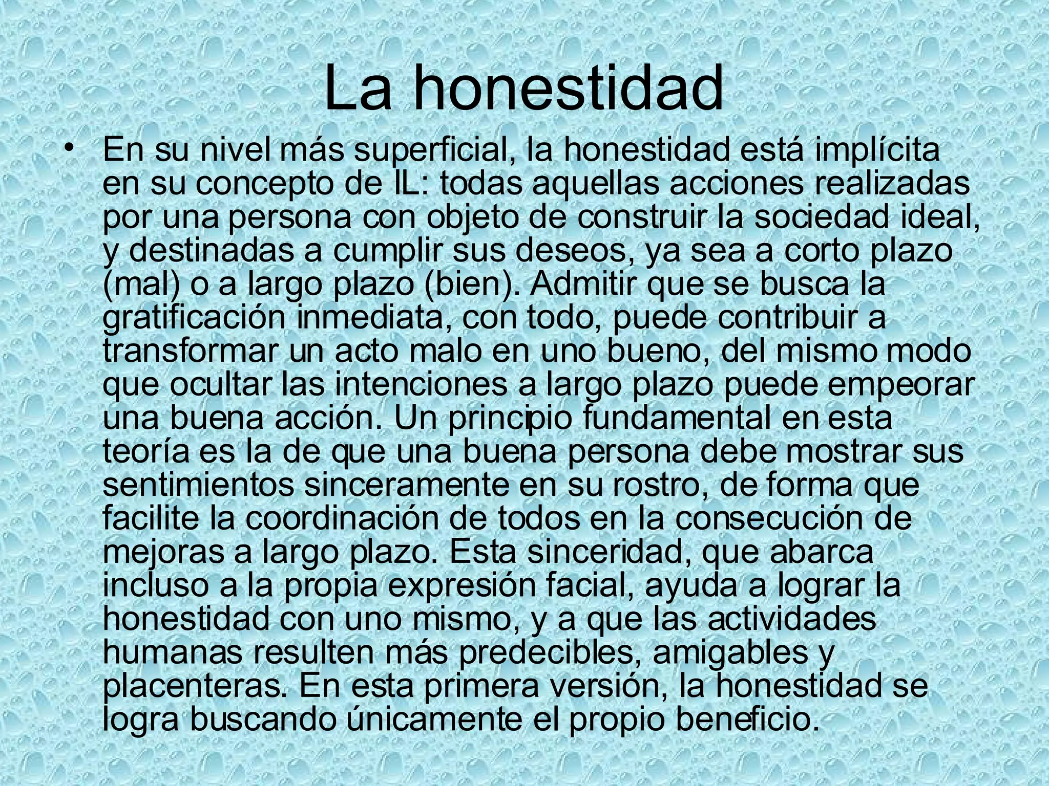 La Honestidad | PPT