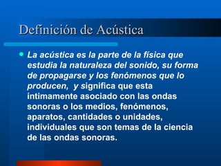 La Importancia De La Acustica En La Ingenieria | PPT