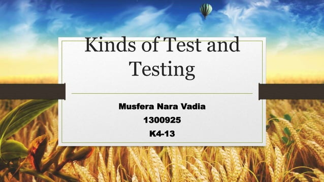 Language Assessment : Kinds of tests and testing | PPTX