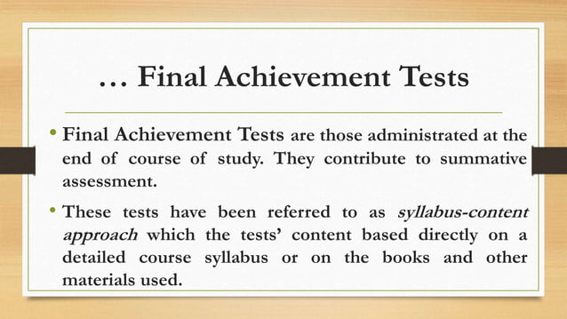 Language Assessment : Kinds of tests and testing | PPTX