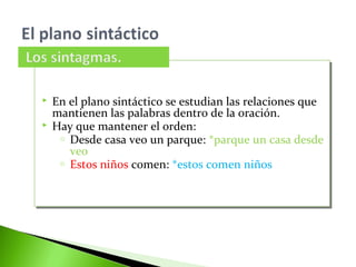 La lengua como sistema | PPT