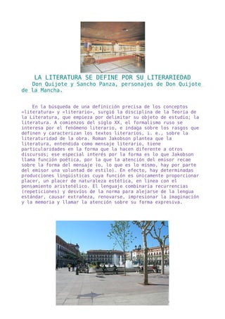La literatura | PDF