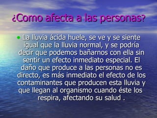 La lluvia ácida | PPT