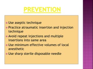 La local complications | PPT